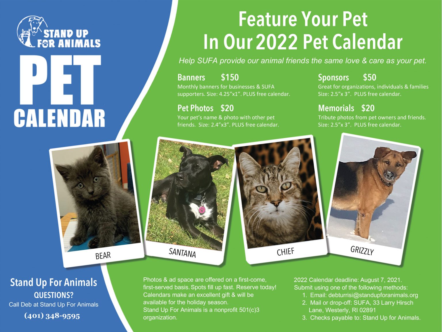 2022 Pet Friends Calendar – Stand Up For Animals
